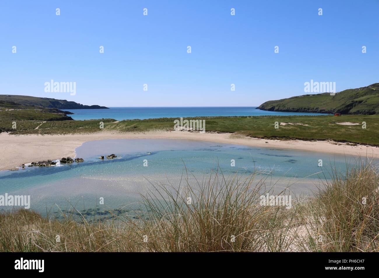 Tidal channel behind Barley Cove Stock Photo - Alamy
