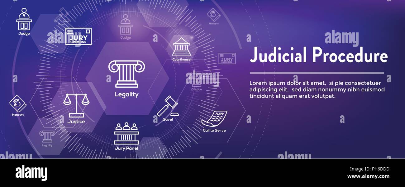Law and Legal Icon Set - Judge, Jury, and Judicial icons Stock Vector ...