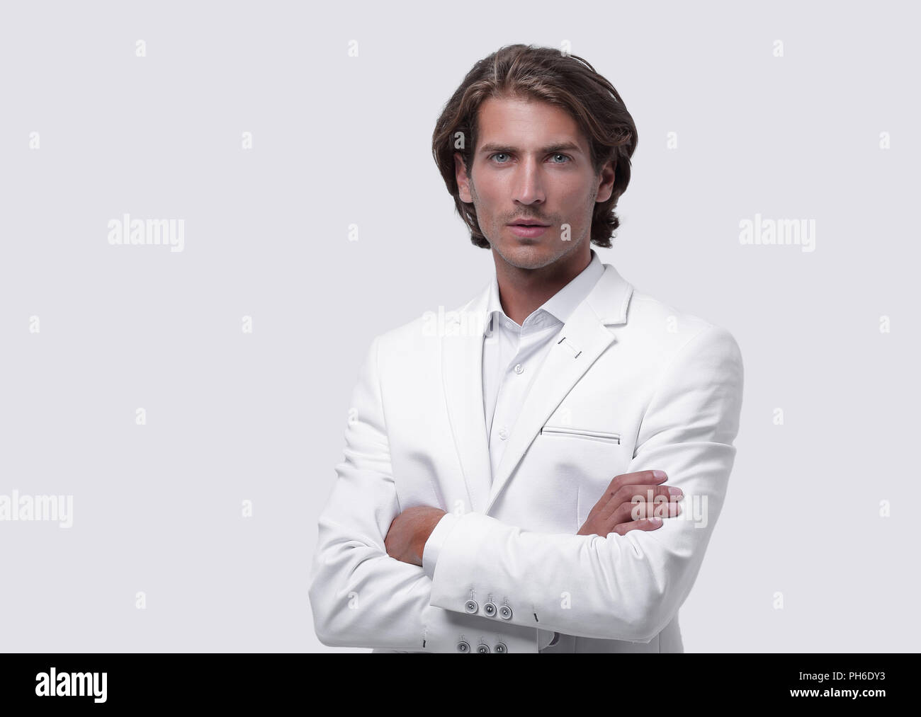 closeup.a strict business man Stock Photo - Alamy