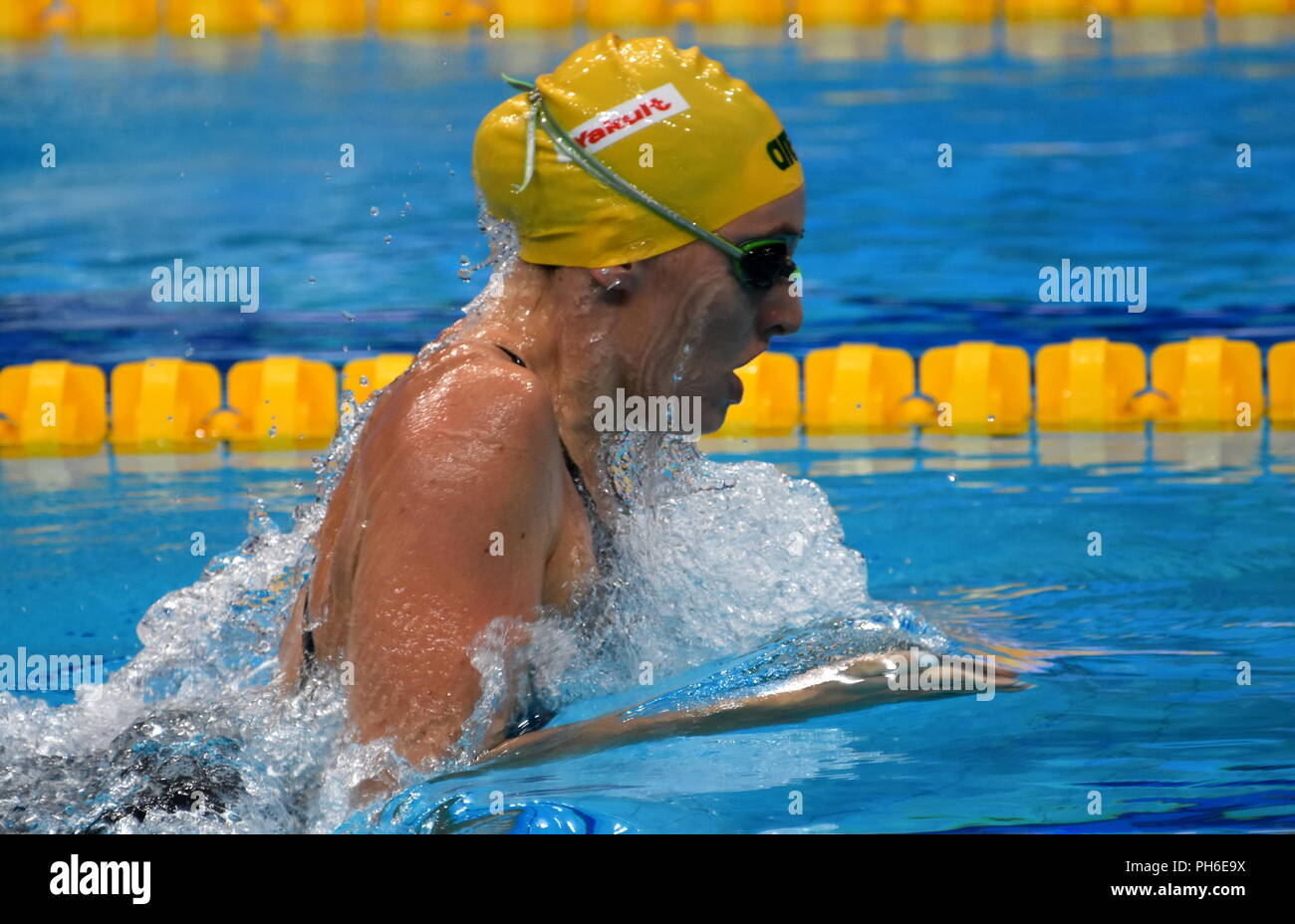 Budapest, Hungary - Jul 27, 2017. Competitive swimmer MCKEOWN Taylor ...