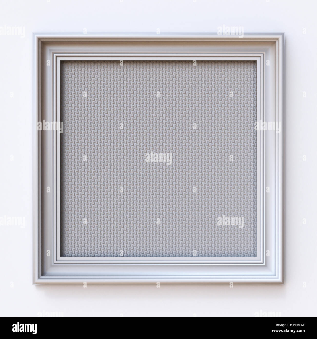 White canvas picture frame Rectangle 3D rendering illustration isolated ...