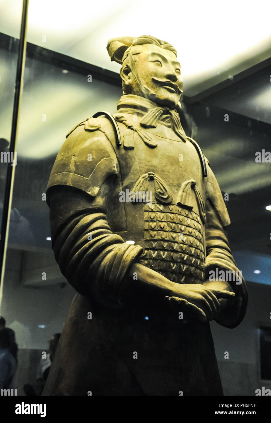 XIAN, CHINA - October 29, 2017: General of the terracotta army ...