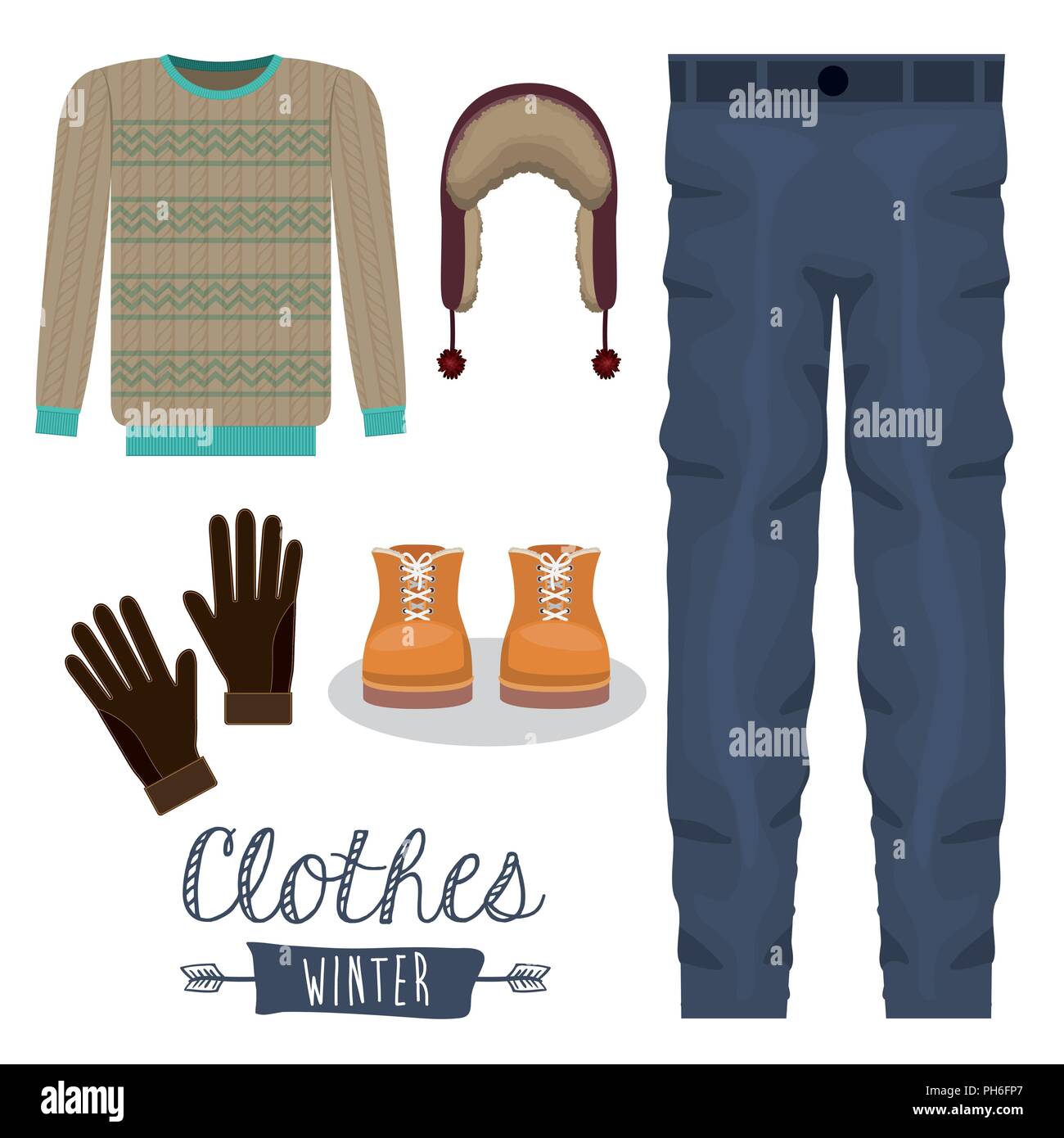 winter clothing design Stock Vector Image & Art - Alamy