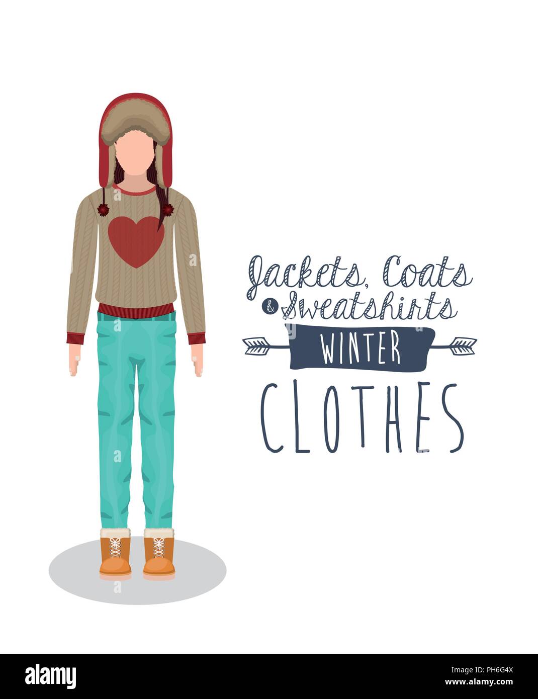 Warm coats winter Stock Vector Images - Alamy