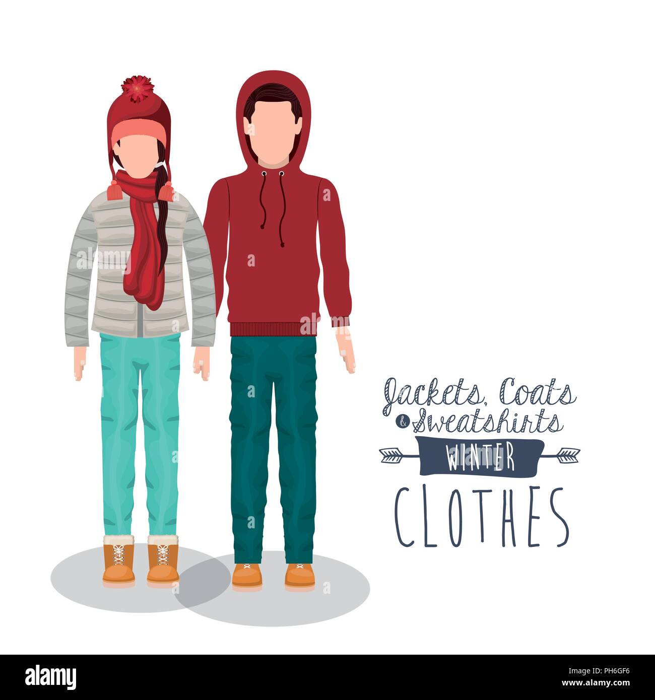 Warm coats winter Stock Vector Images - Alamy