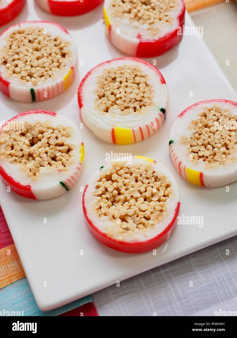 Korean traditional candy, Rice cookie Stock Photo - Alamy