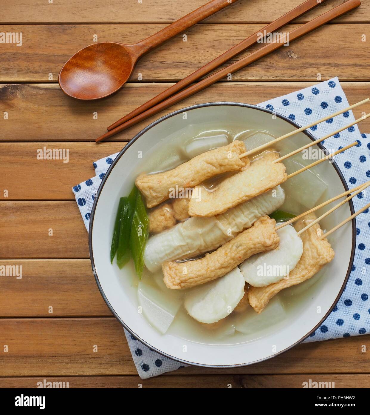Asian food Fish paste stew, eomuk tang Stock Photo - Alamy