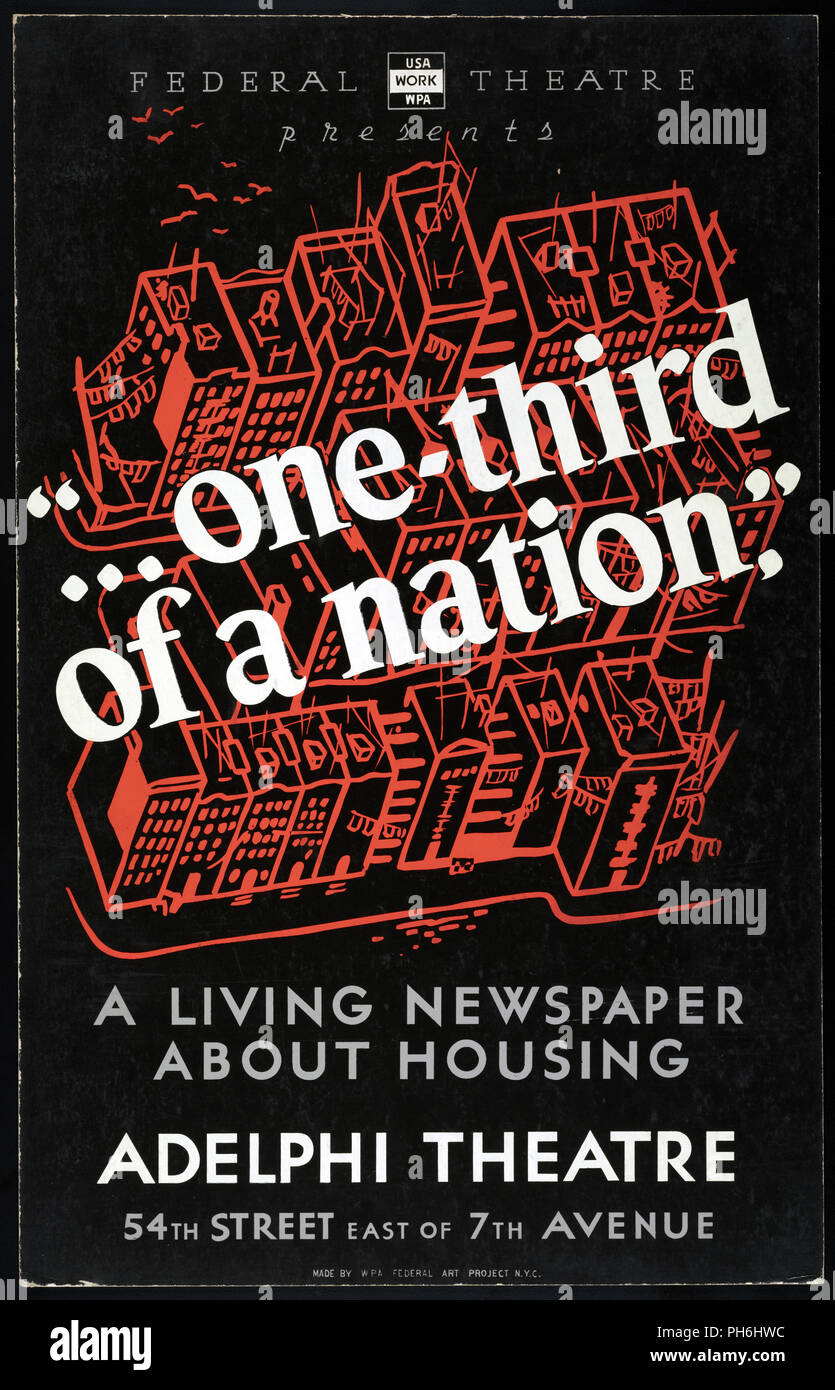 Poster for Federal Theatre Project presentation of "...one-third of a ...