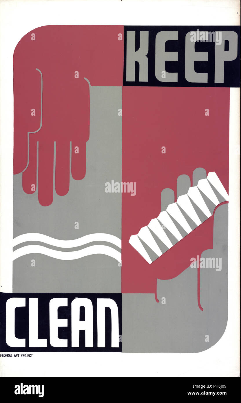 Poster promoting cleanliness Stock Photo - Alamy