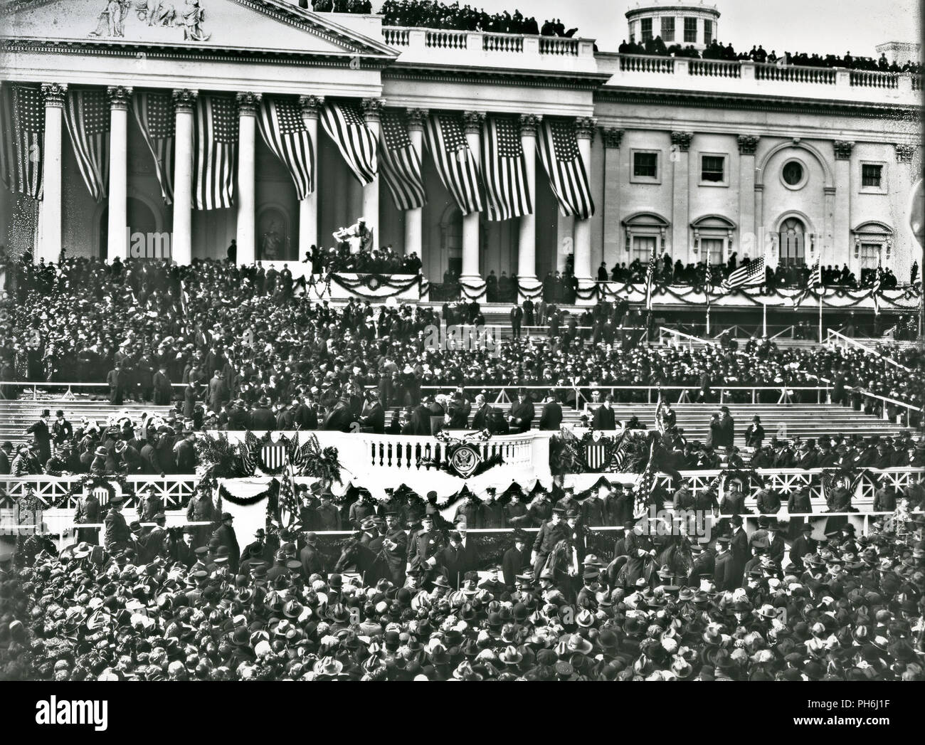 Inauguration for President Woodrow Wilson on the East Front of the U.S. Capitol, March 5, 1917 ...