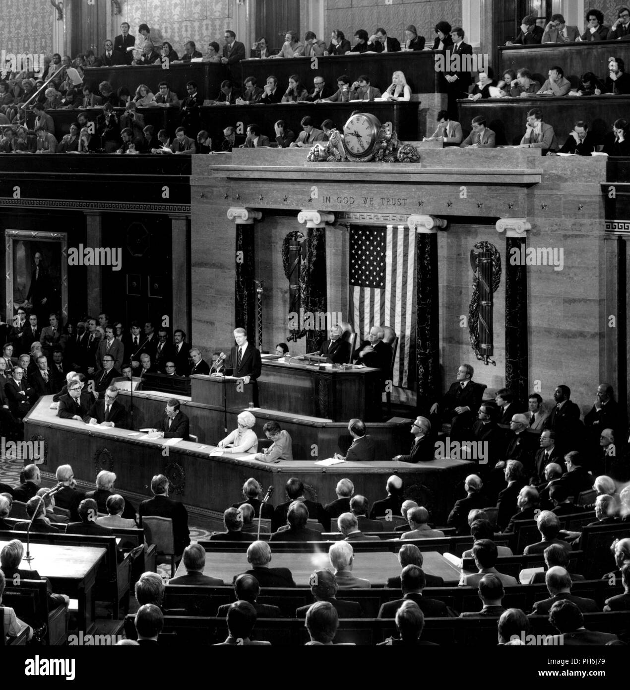 Jimmy carter joint session of congress Black and White Stock Photos ...