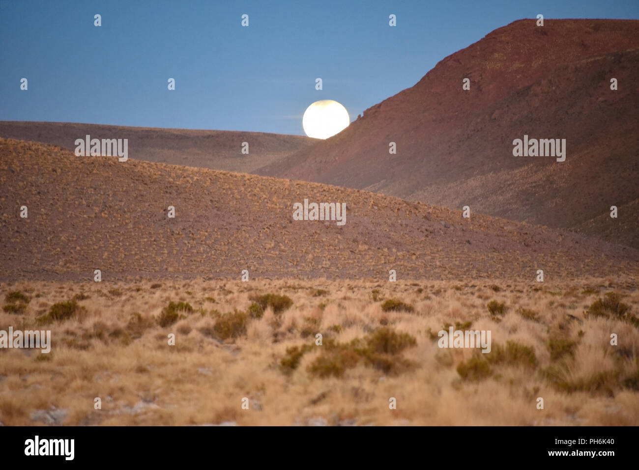 Partial Lunar eclipse over the Andean altiplano, Sud Lipez province ...