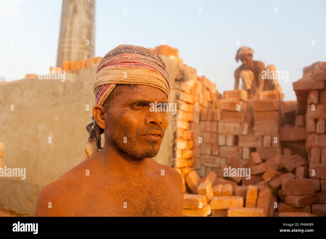 Brickfield and worker,Dhaka,Bangladesh Stock Photo - Alamy
