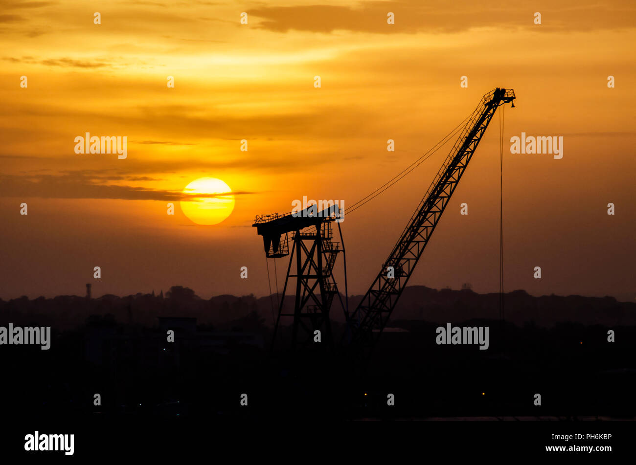 Sunset view from balcony Stock Photo - Alamy