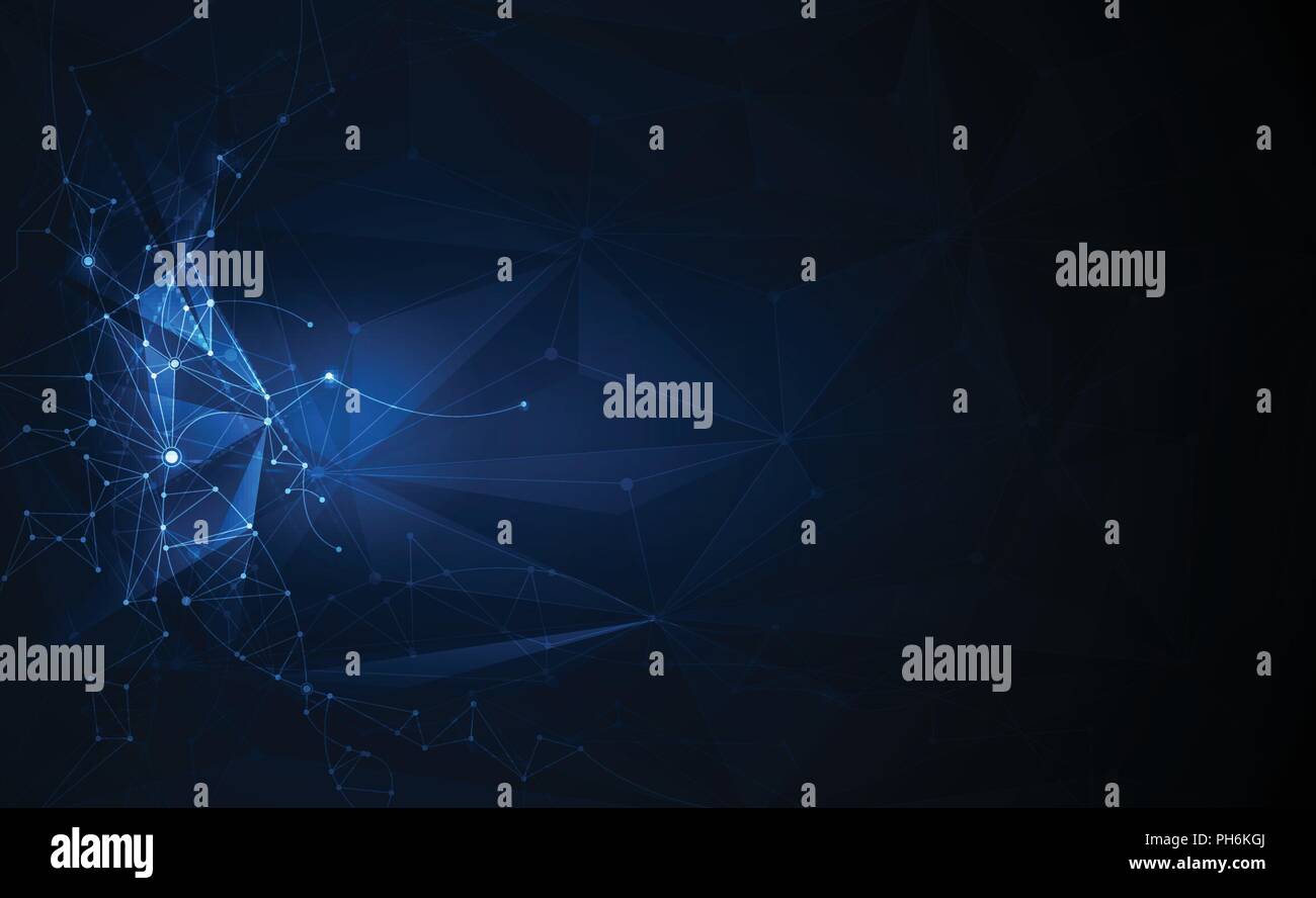 Illustration Abstract Molecules with Lines, Geometric, Polygon, Triangle pattern. Vector design ...