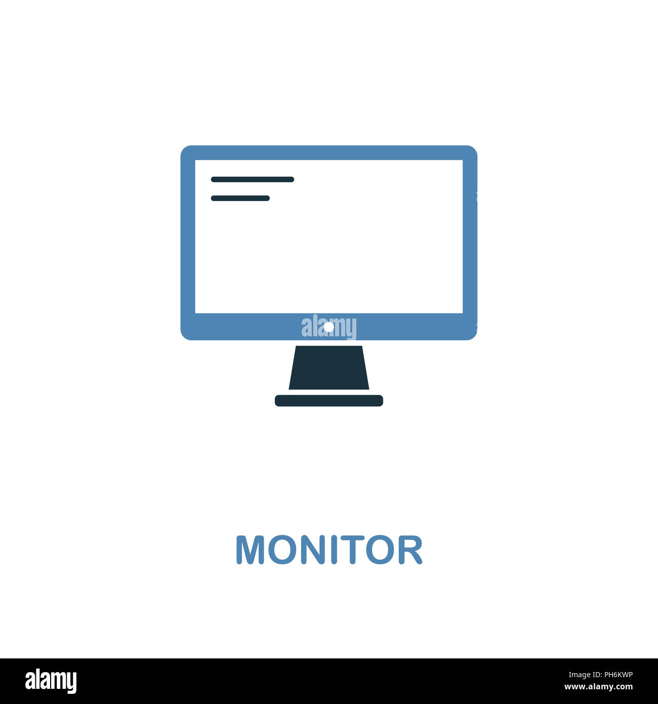 Monitor icon in two colors. Simple element illustration. Monitor icon ...