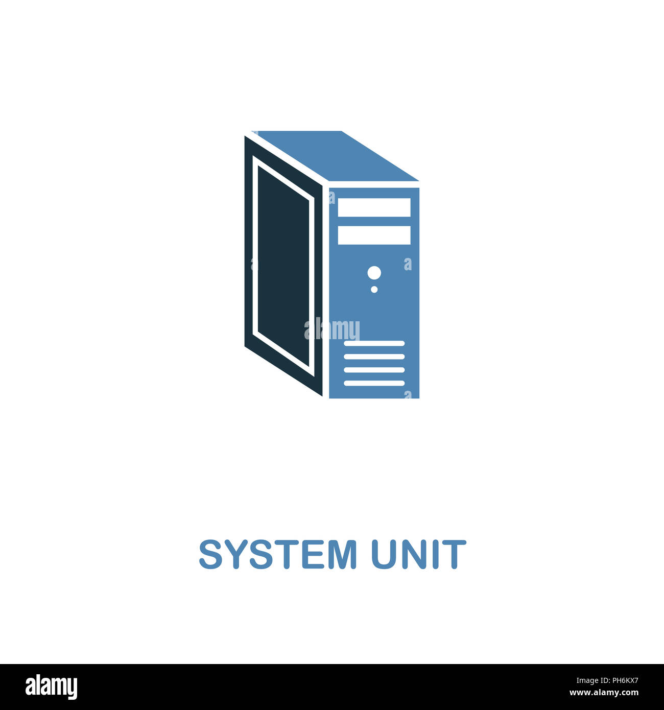 System Unit icon in two colors. Simple element illustration. System ...