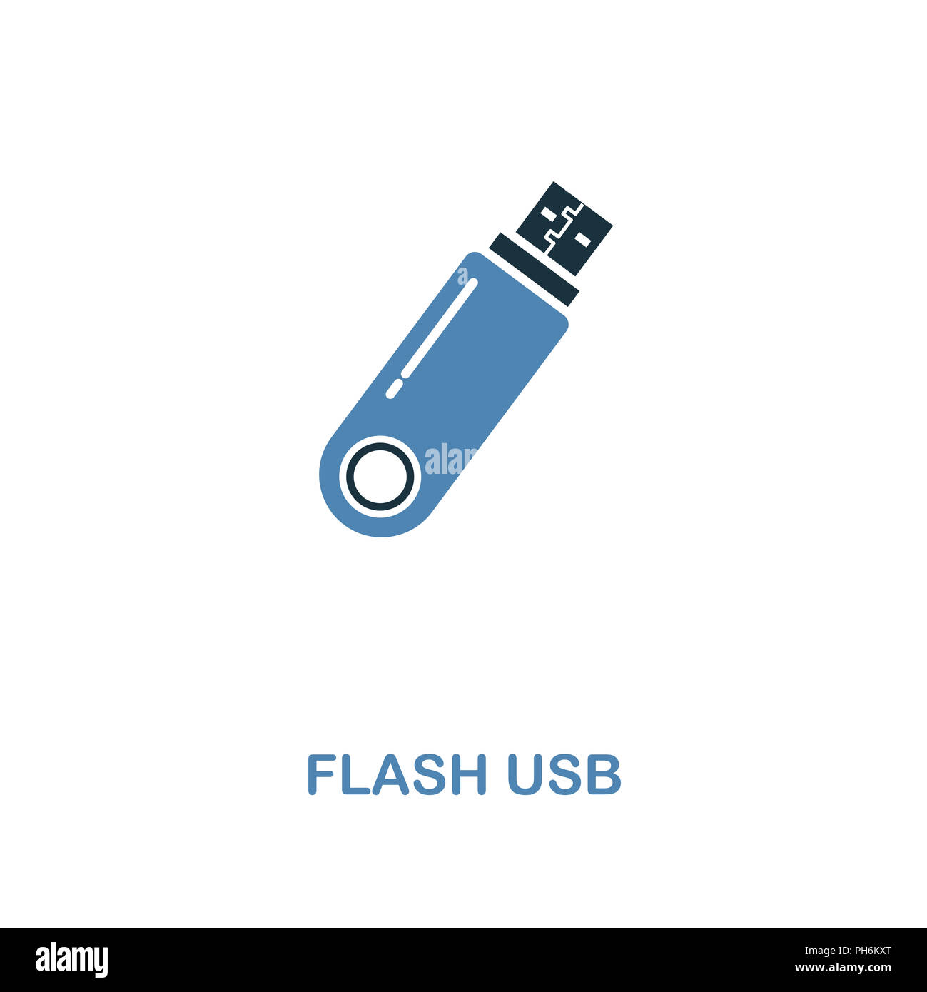 Flash Usb icon in two colors. Simple element illustration. Flash Usb ...