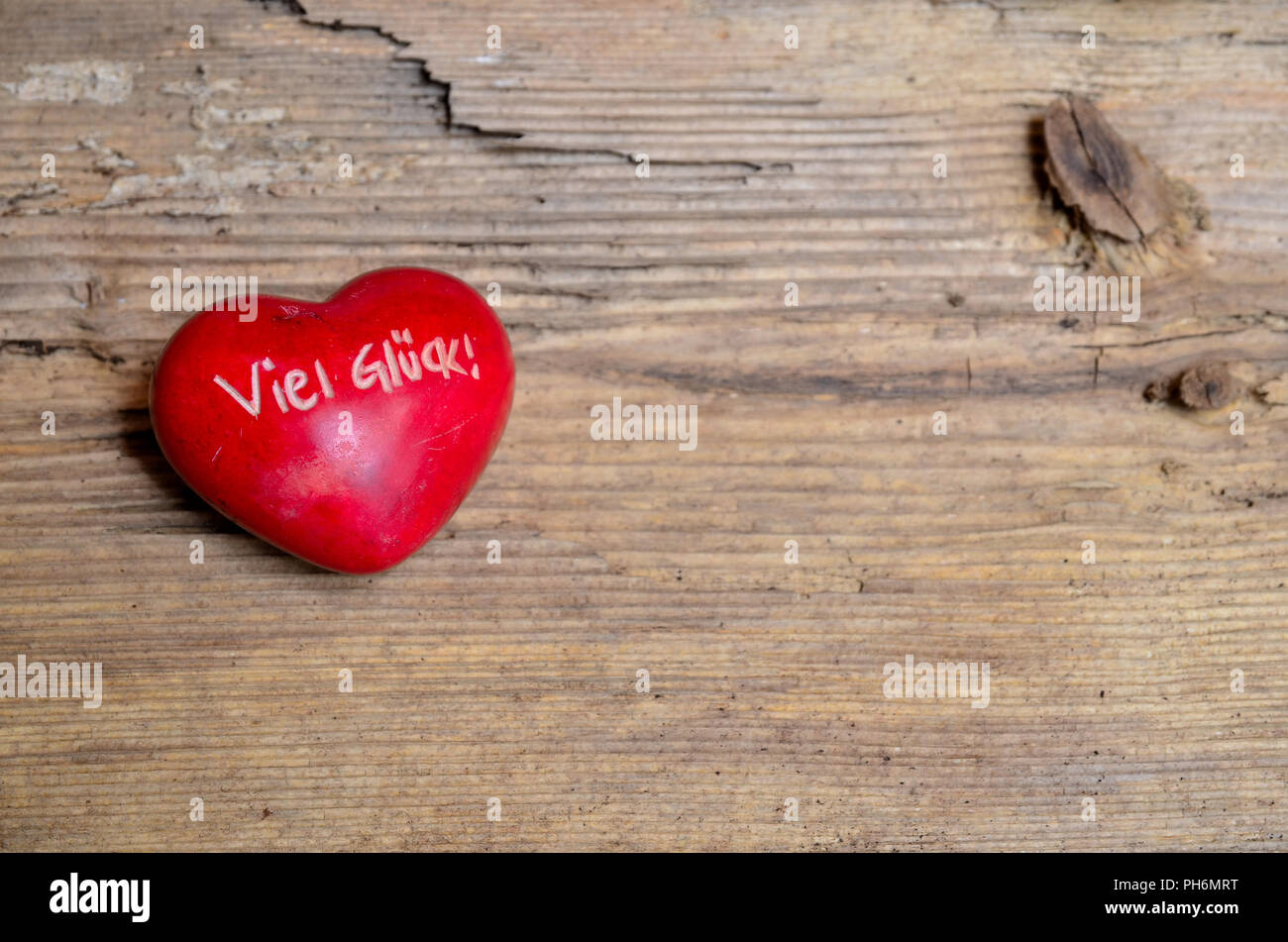 Good luck red heart Stock Photo - Alamy