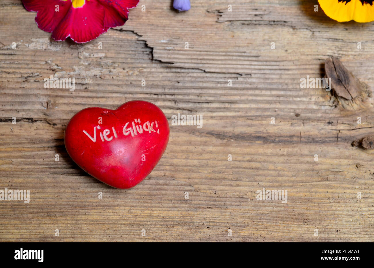 Good luck red heart Stock Photo - Alamy