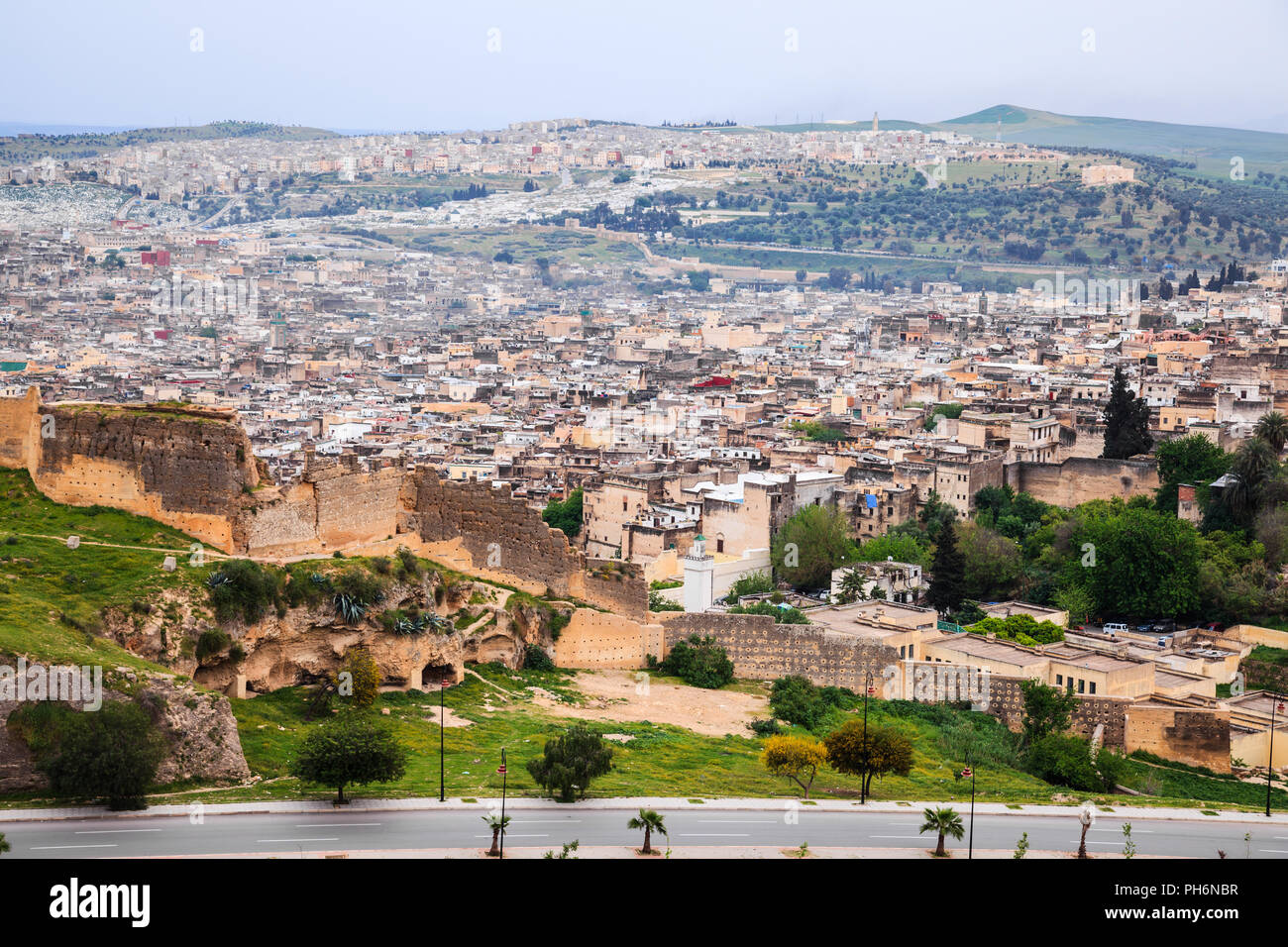 Aerial view of fez in morocco Stock Photo - Alamy