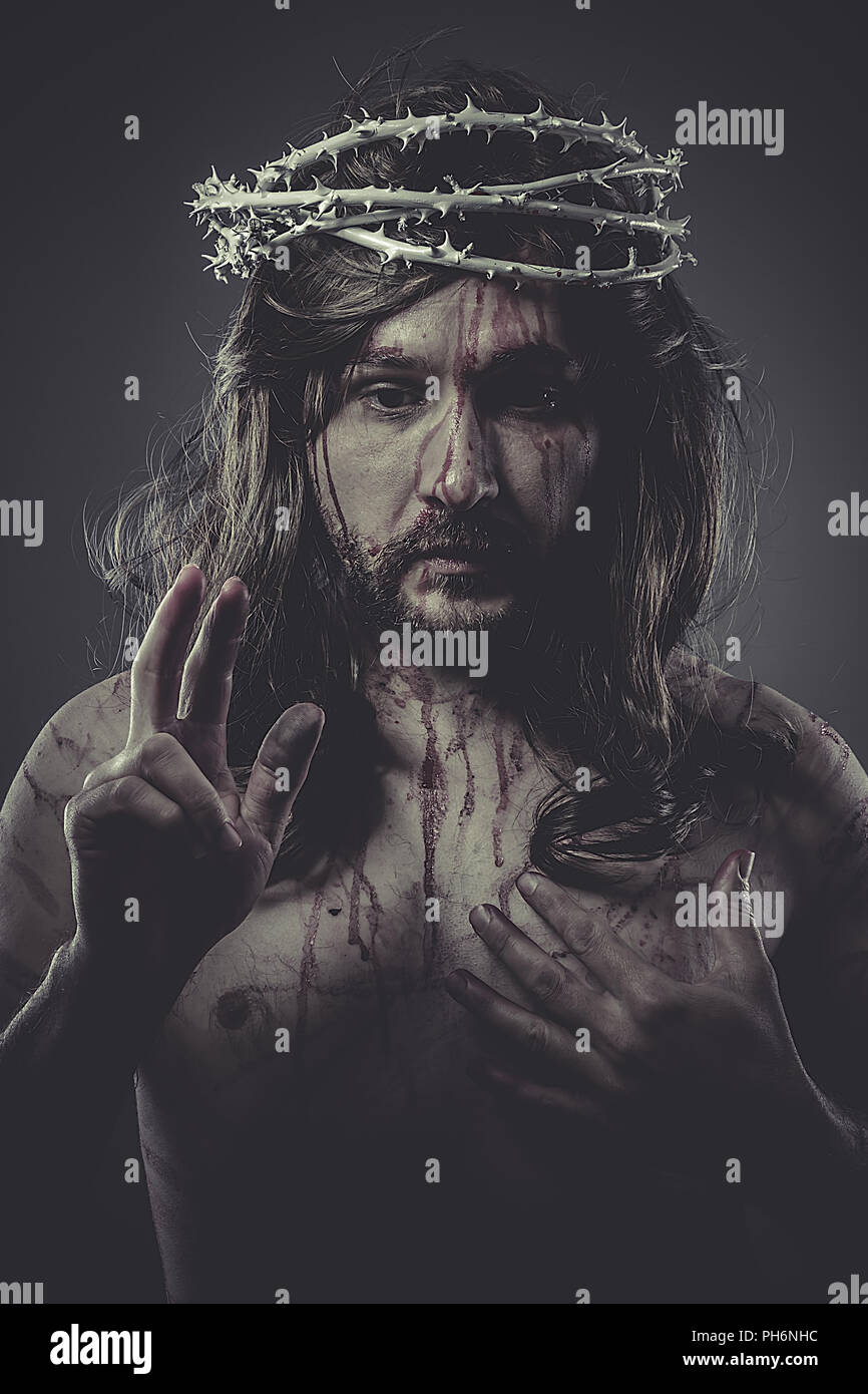 jesus christ, jesus of nazareth, representation of Calvary Stock Photo ...