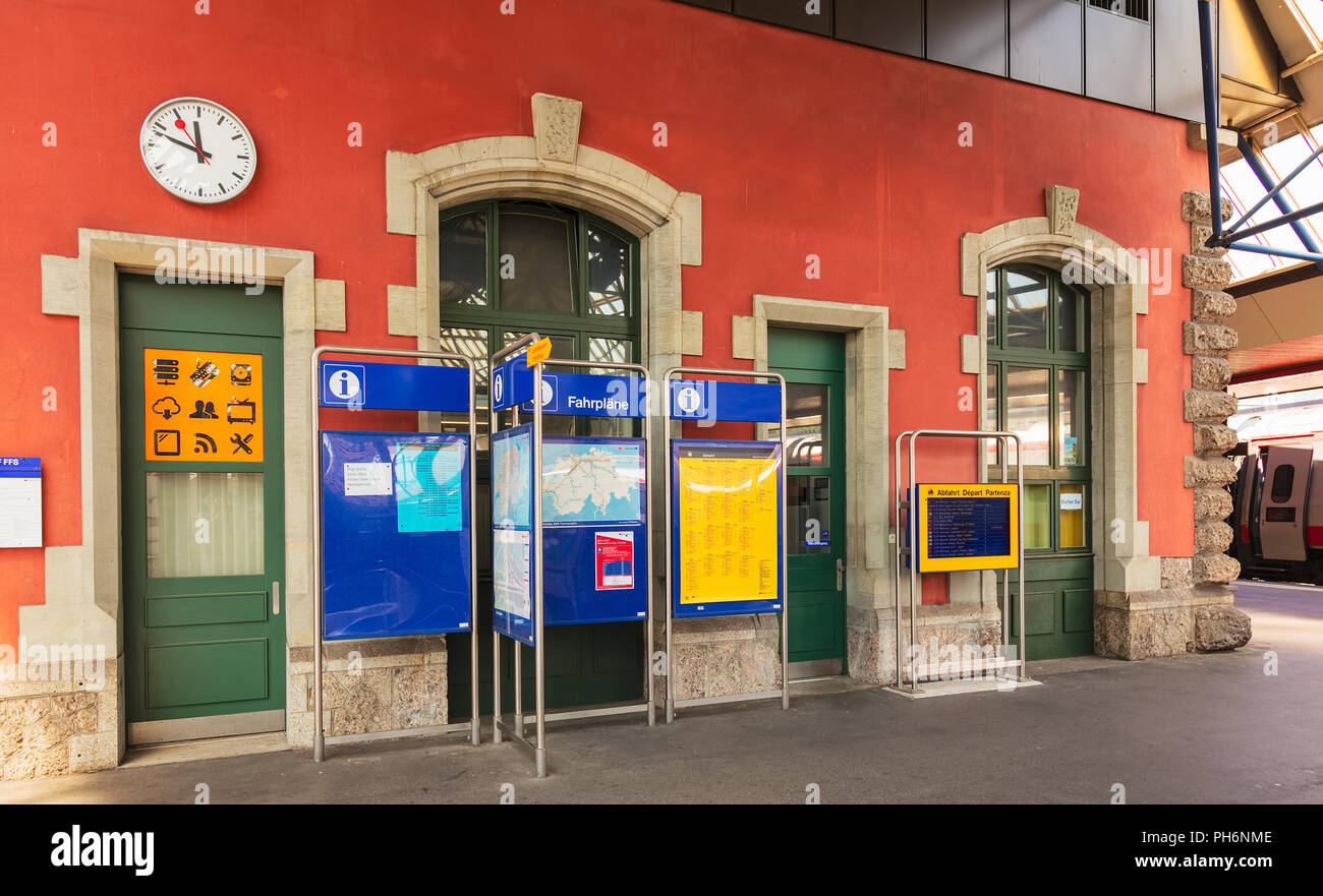 Arth, Switzerland - July 19, 2018: one of the buildings of the Arth ...