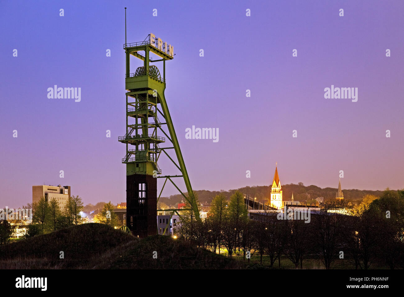 Headframe Erin colliery, Castrop-Rauxel, Germany Stock Photo - Alamy