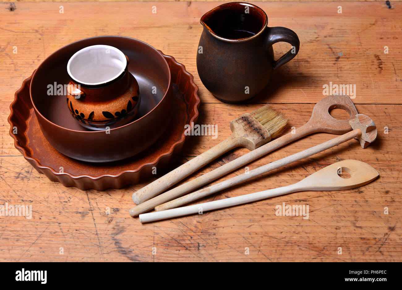 Kitchen pitcher Clay Stock Photo - Alamy