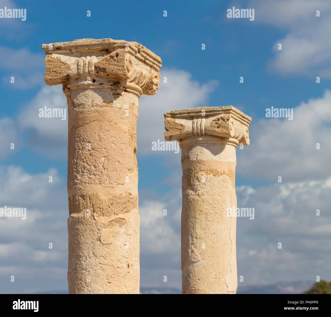 Ruins of ancient city of Paphos, Paphos Archaeological Park, Kato Pafos ...