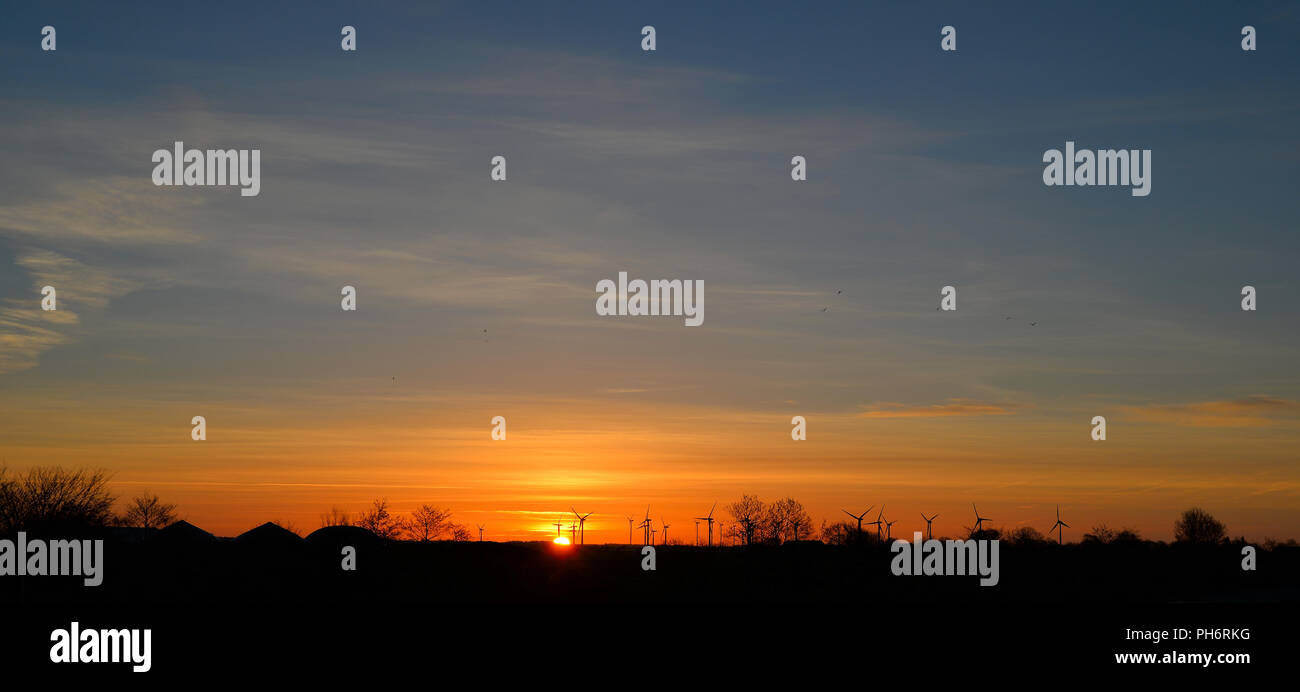 Wind power sunrise hi-res stock photography and images - Alamy