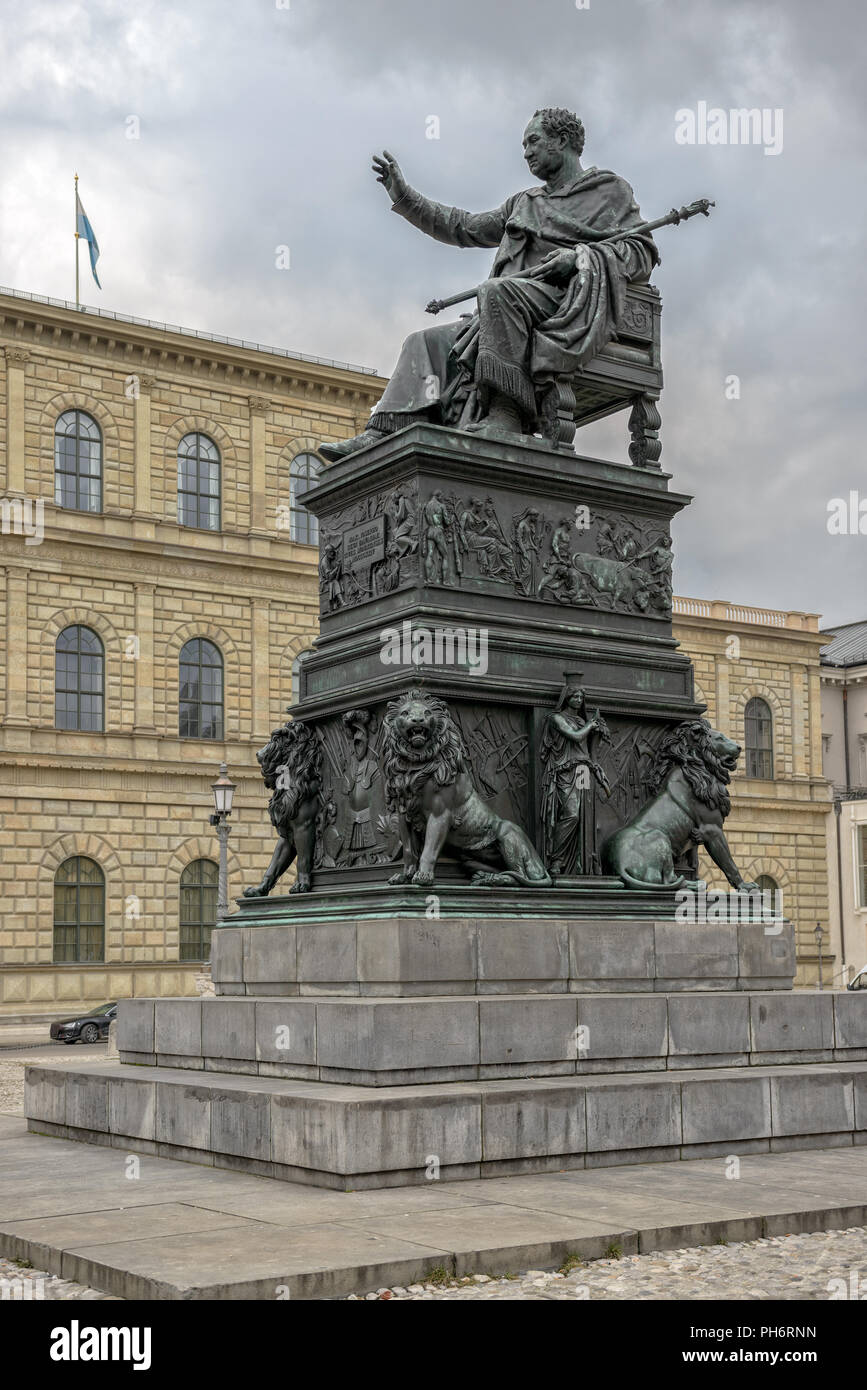 Monument Of King Maximilian Munich High Resolution Stock Photography ...