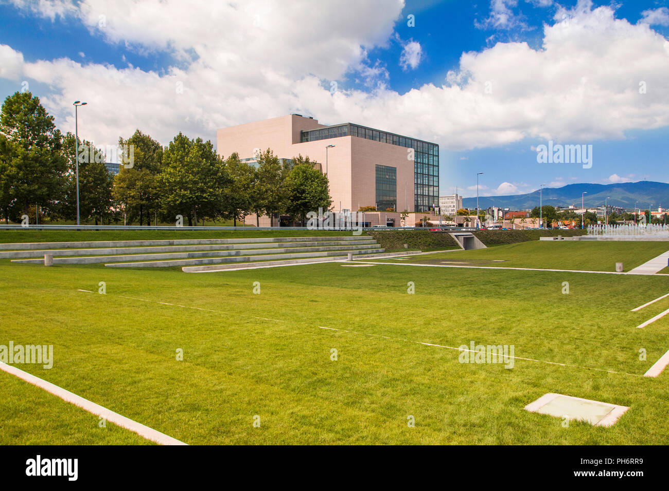 Library Architecture Grass