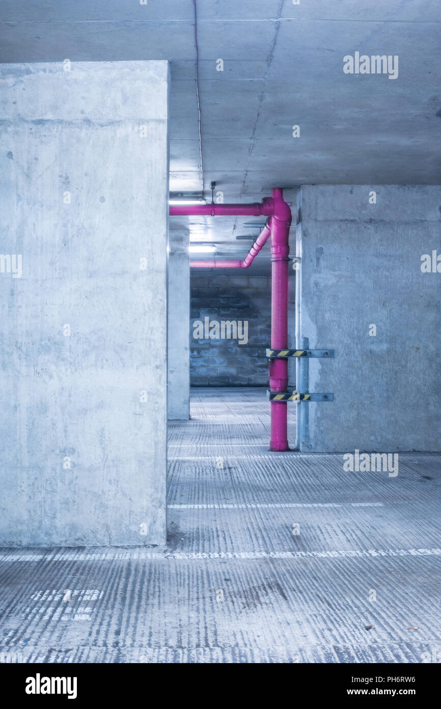 Empty warehouse room with concrete walls and floor Stock Photo - Alamy