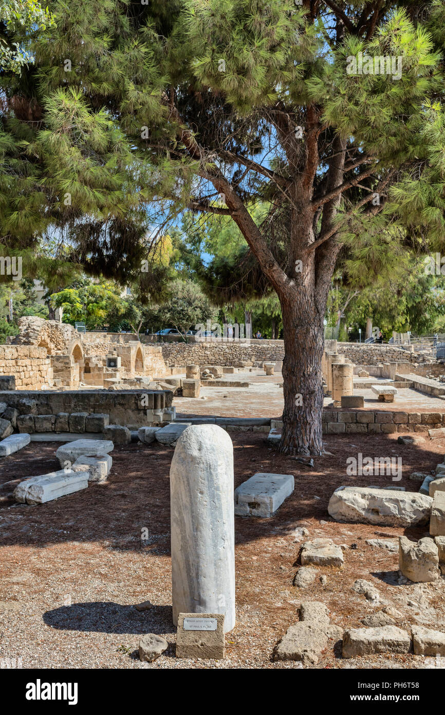 Pillar of St. Paul, Panagia Chrysopolitissa church, Paphos, Cyprus ...