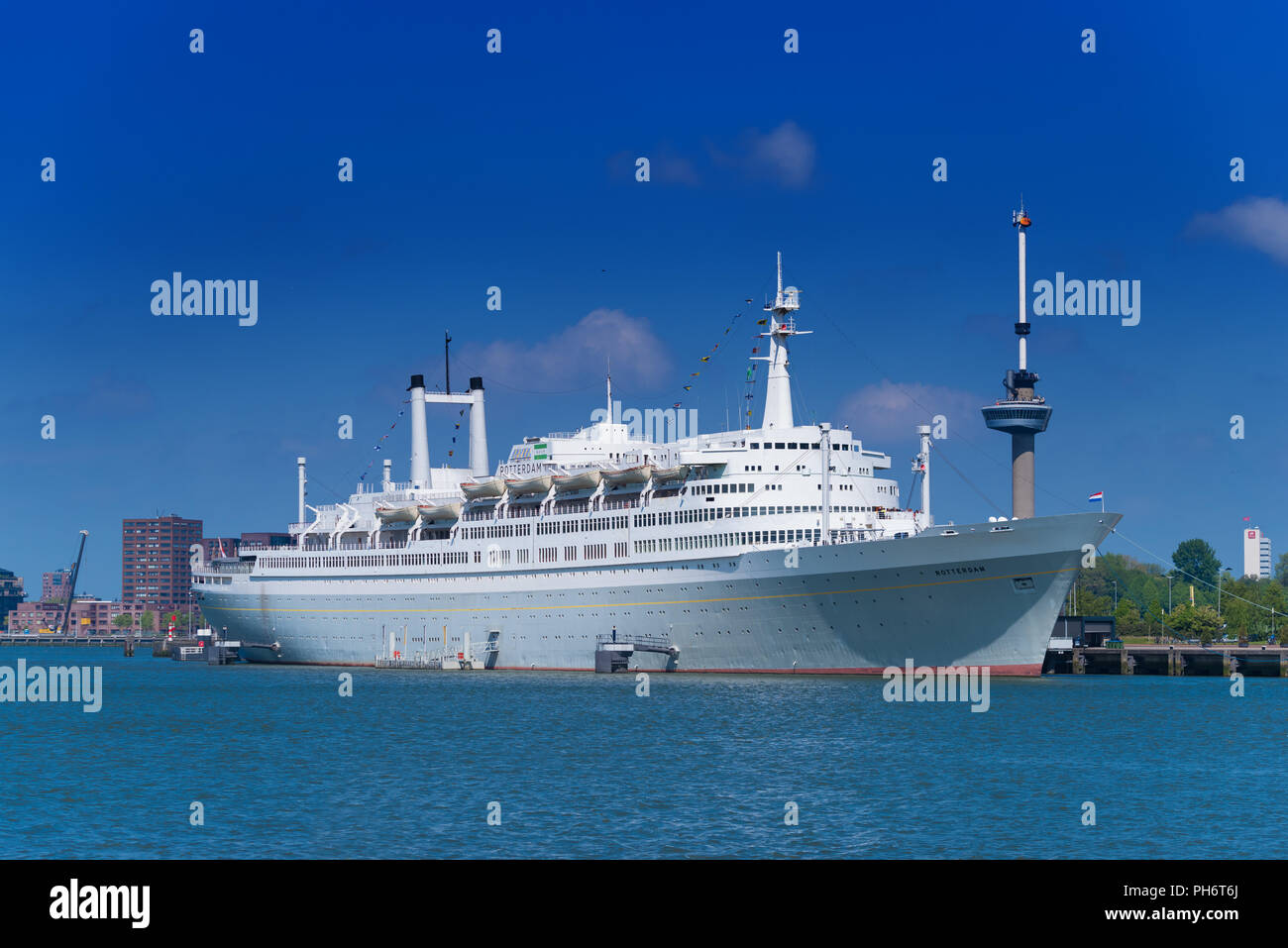 ROTTERDAM, NETHERLANDS - MAY 6, 2017: Former cruise ship SS Rotterdam ...