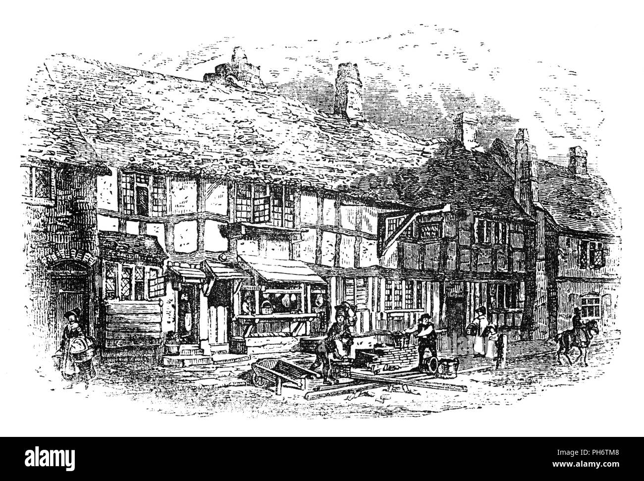 Tudor house drawing hi-res stock photography and images - Alamy