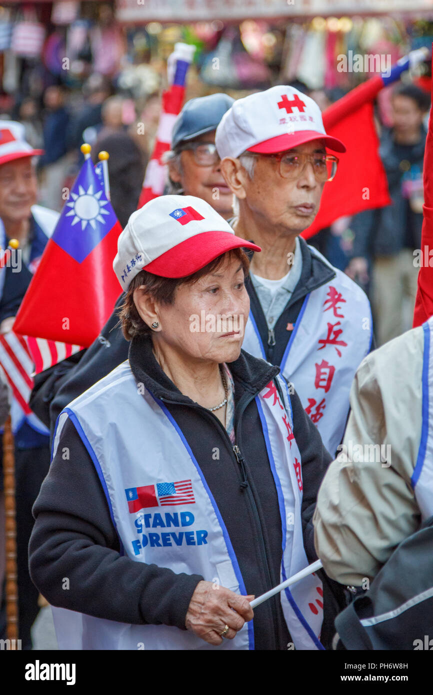 People celebrating during a Taiwanese parade in the Lower East Side of ...