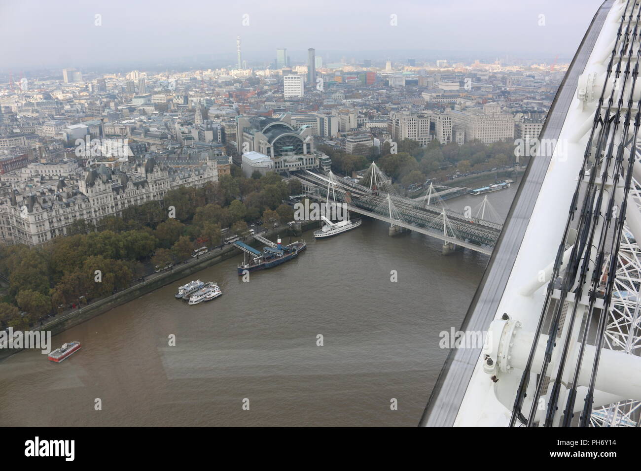 View from the London Eye sightseeing Stock Photo - Alamy
