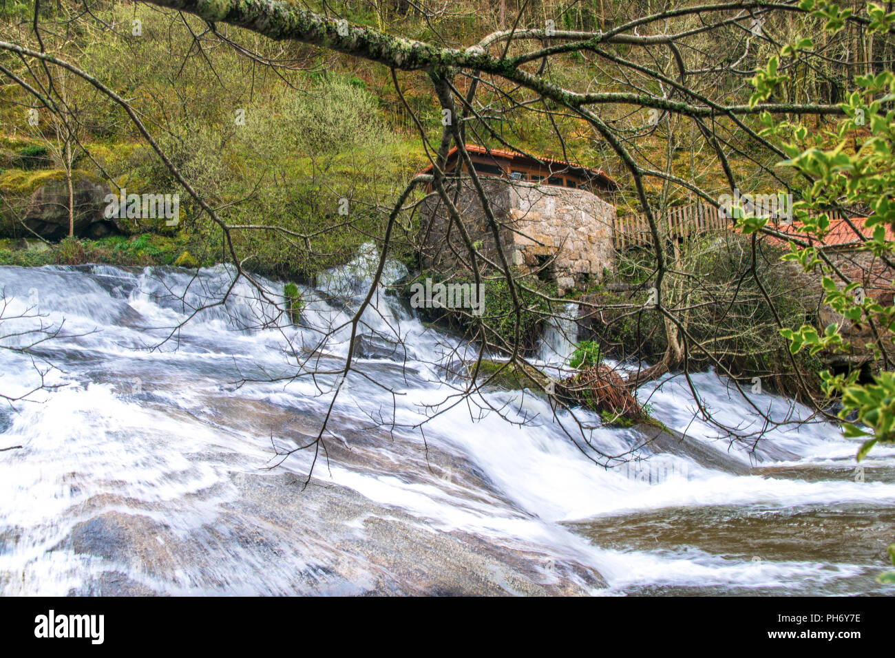 Old watermills waterfall in hi-res stock photography and images - Alamy