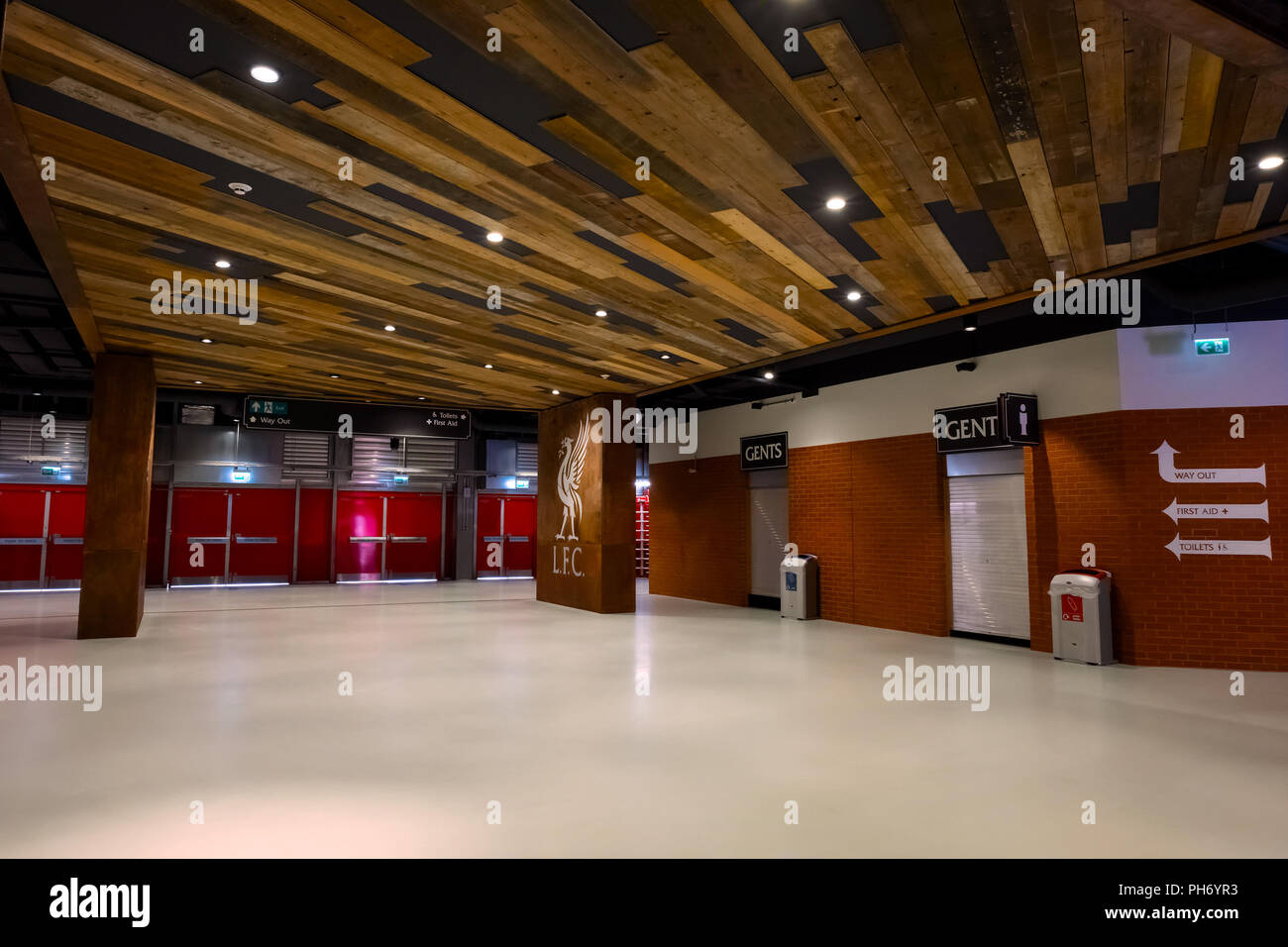 LIVERPOOL, UNITED KINGDOM - MAY 17 2018: Anfield stadium, the home ...