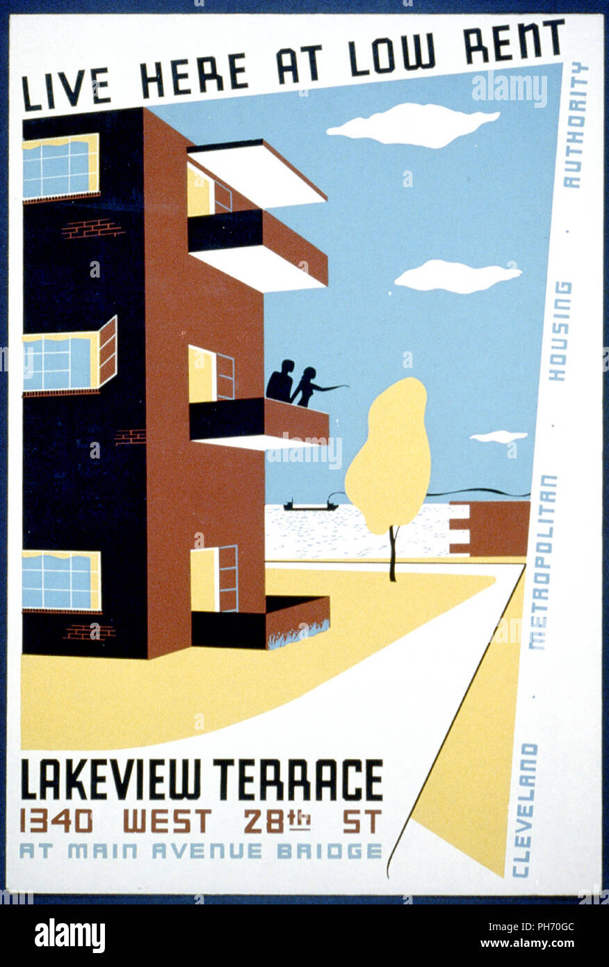 Poster for Cleveland Metropolitan Housing Authority promoting low ...