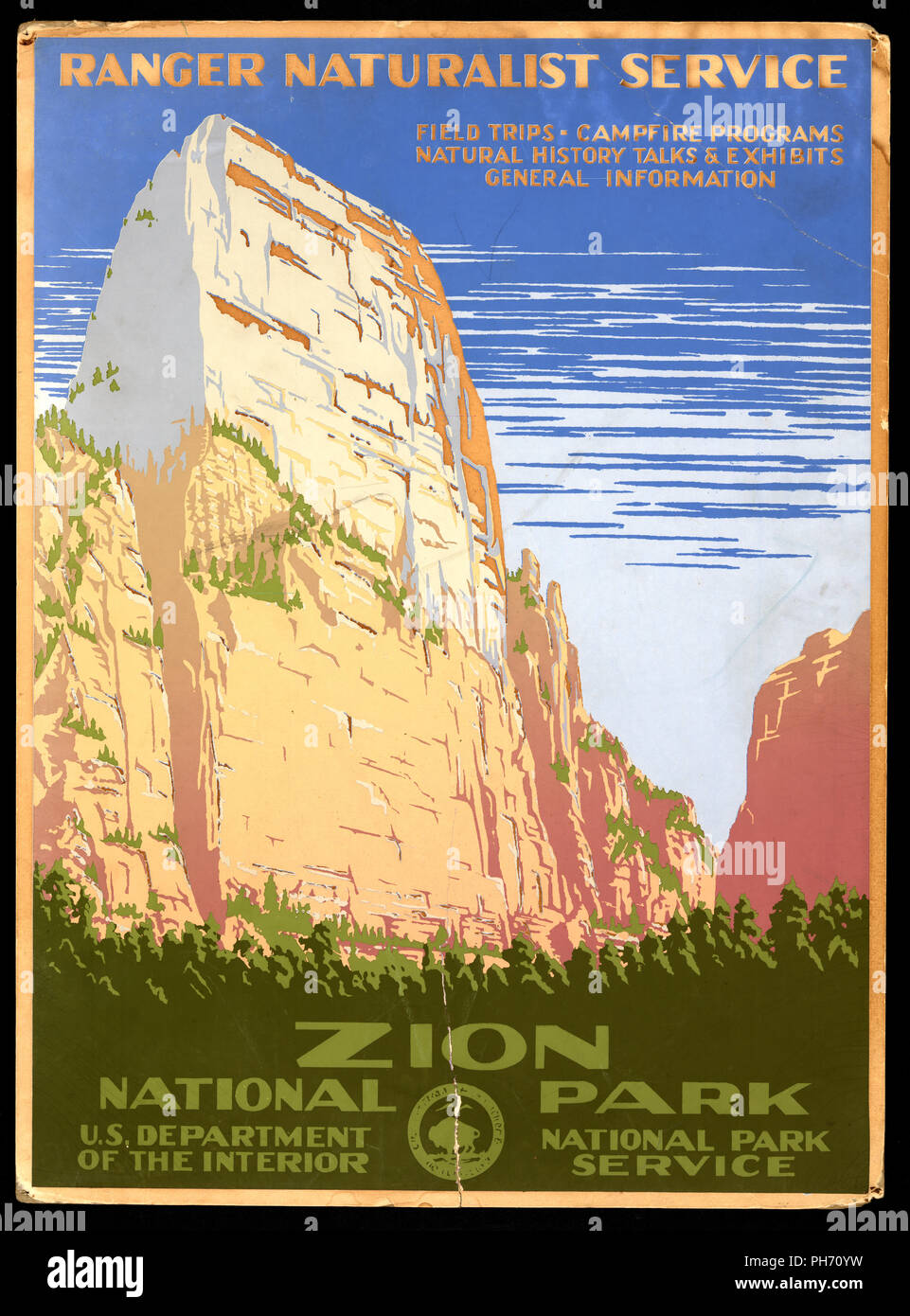 Zion National Park, Ranger Naturalist Service ca 1938 Stock Photo - Alamy