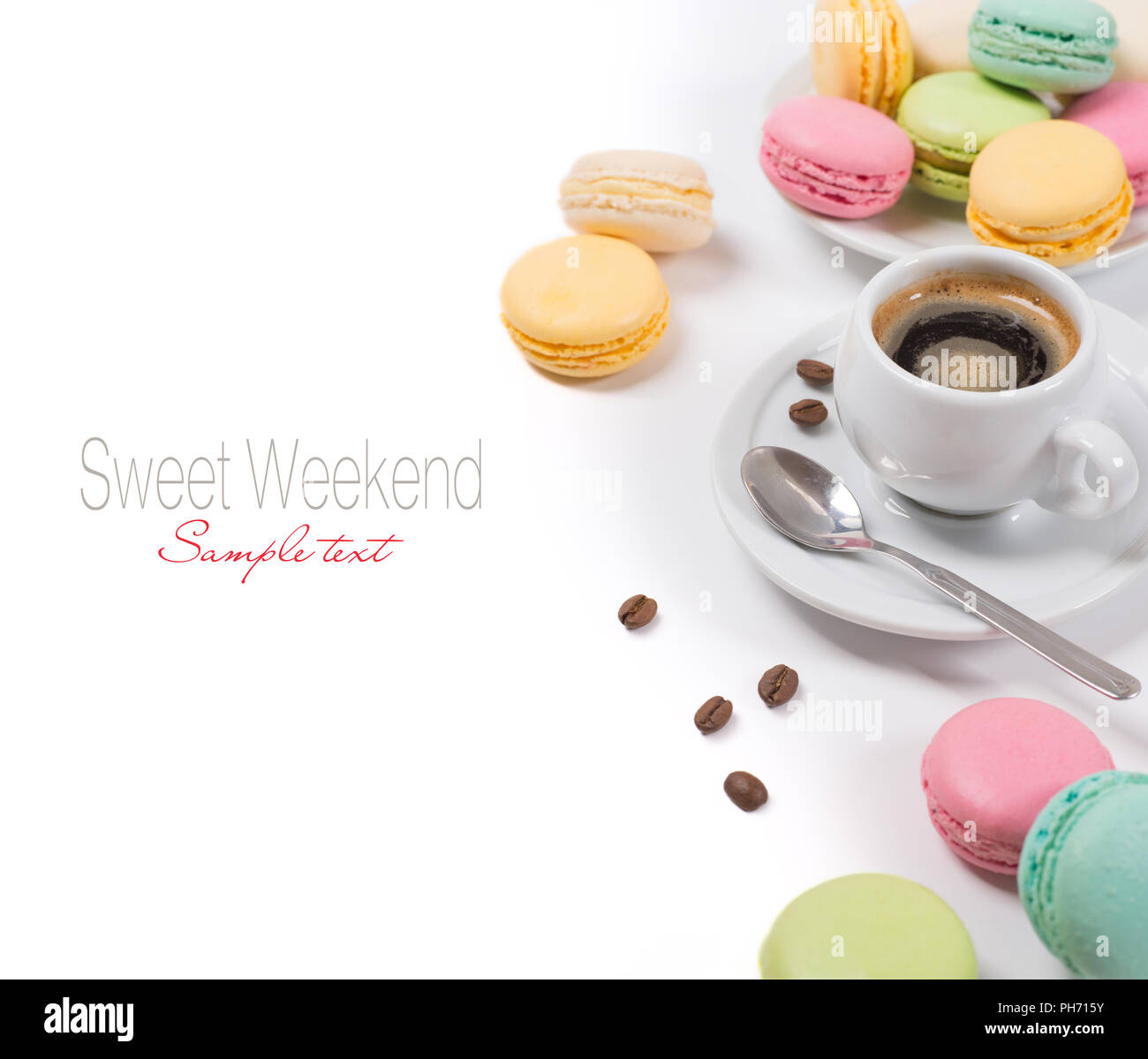 Macaroons and coffee hi-res stock photography and images - Alamy