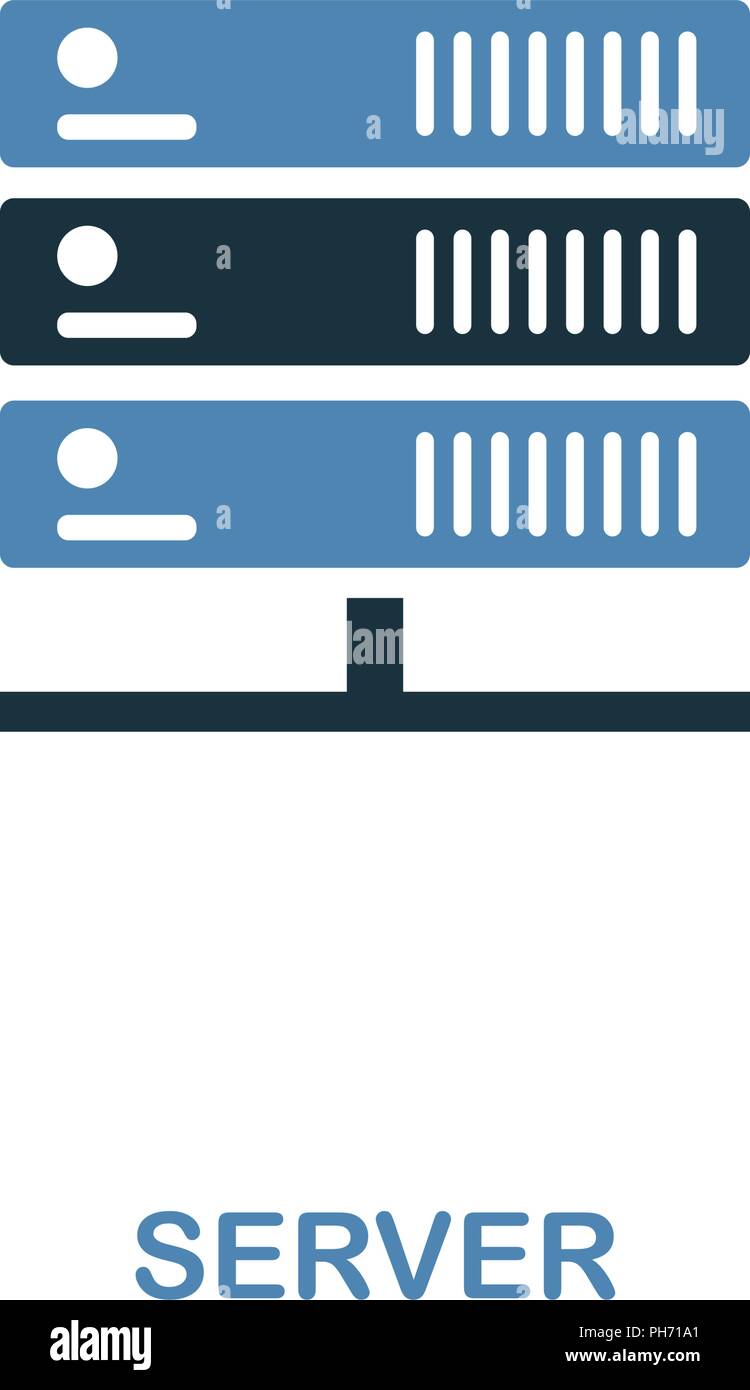 Server icon in two colors. Simple element illustration. Server icon ...