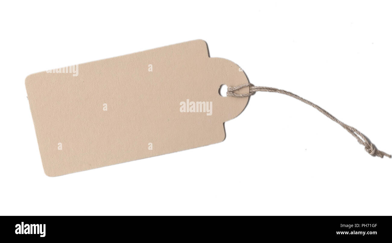 free Label cardboard paper cord Stock Photo - Alamy