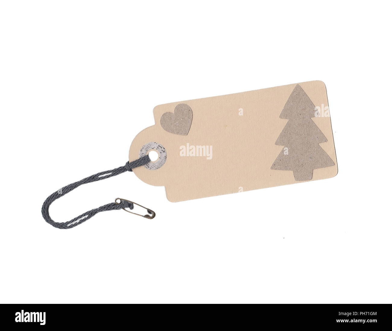 Label cardboard paper cord Stock Photo - Alamy