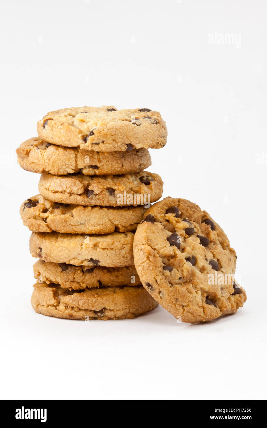Chocolate cookies tower Stock Photo - Alamy