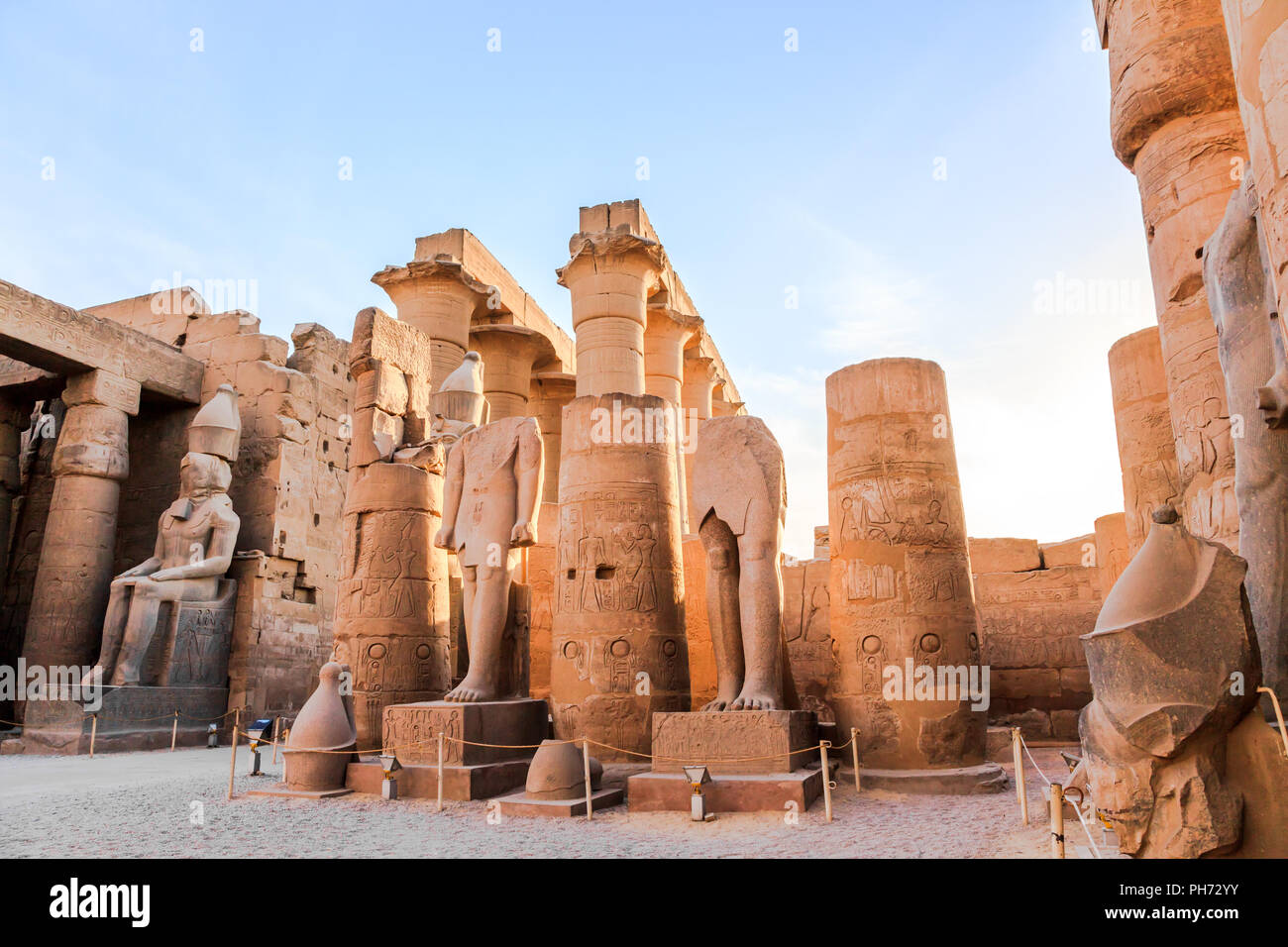 The Sculpture Of Ramses Ii In Luxor Temple High Resolution Stock ...