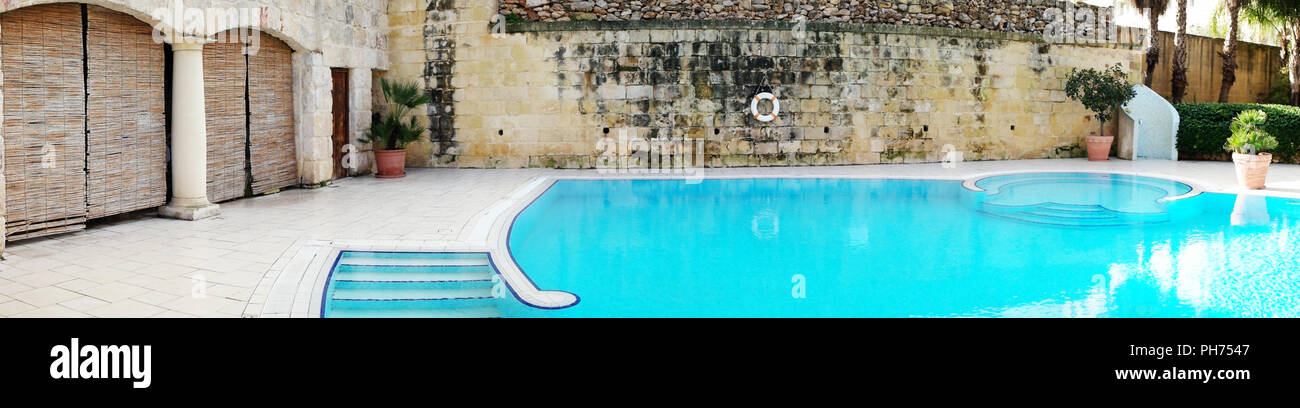 Tranquil Old Swimming Pool with Clear Water Stock Photo - Alamy